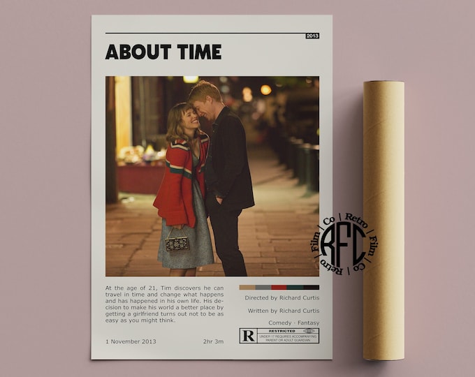 About Time Movie Poster Minimalist Movie Poster Love Movie Custom Movie ...