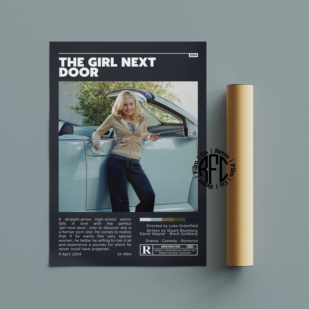 The Girl Next Door Retro Vintage Poster | Minimalist Movie Poster ...