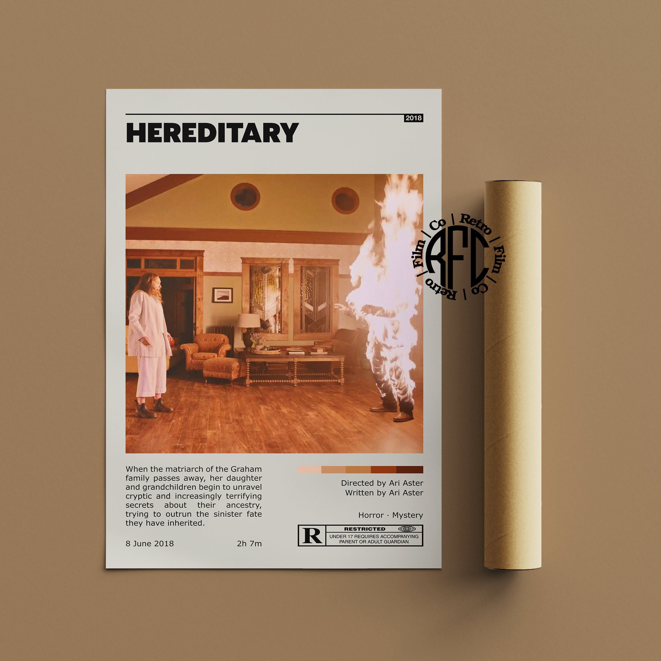 Hereditary Retro Vintage Poster | Minimalist Movie Poster | Retro ...
