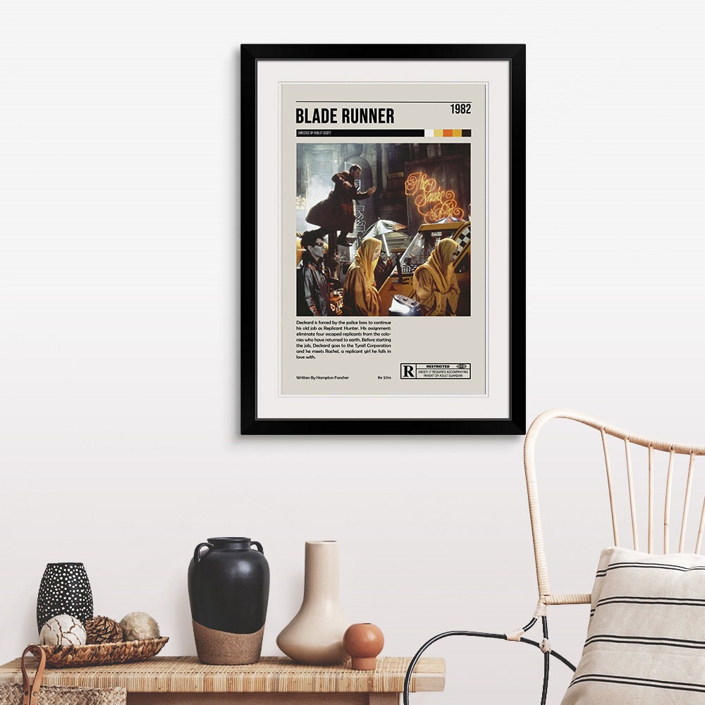 Blade Runner Retro Vintage Poster Minimalist Movie Poster Retro Vintage ...