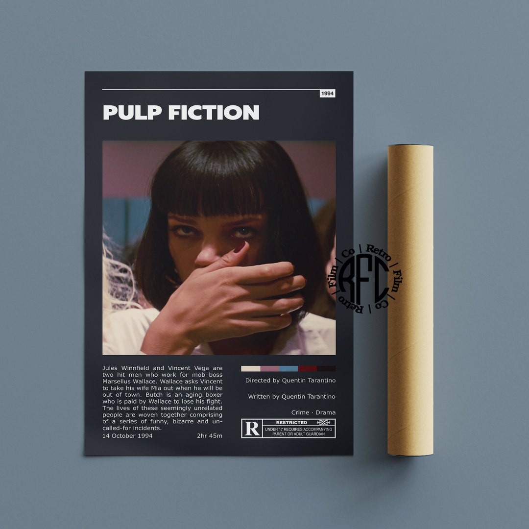 Pulp Fiction Retro Vintage Poster | Minimalist Movie Poster | Retro ...