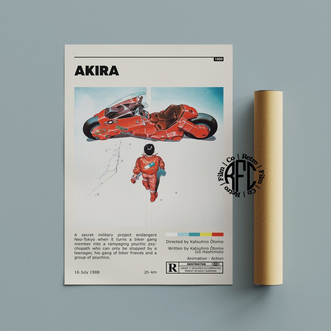 Akira Retro Vintage Poster | Minimalist Movie Poster | Retro Vintage ...