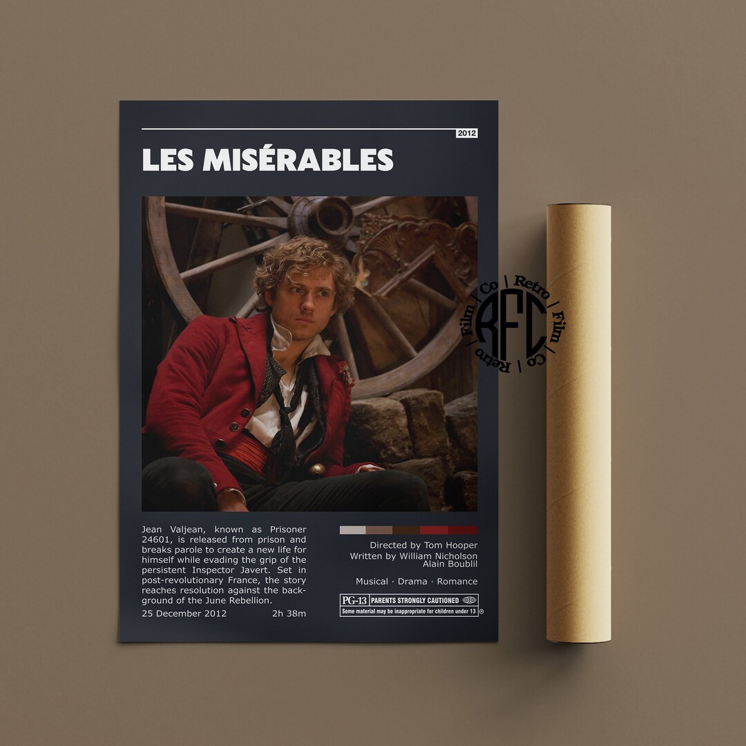 Les Miserables Retro Vintage Poster | Minimalist Movie Poster | Retro ...
