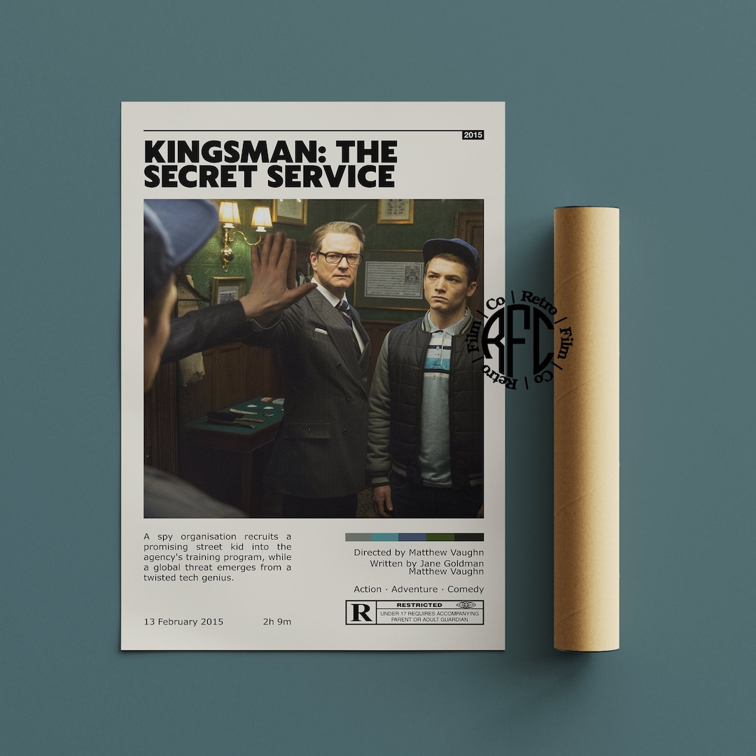 Kingsman the Secret Service Retro Vintage Poster | Minimalist Movie ...