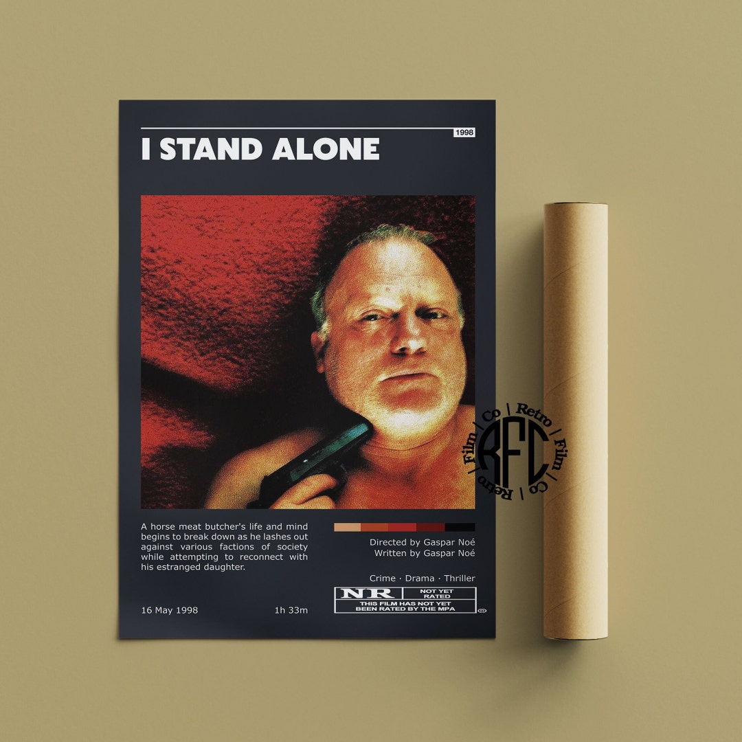 I Stand Alone Retro Vintage Poster Minimalist Movie Poster Retro ...