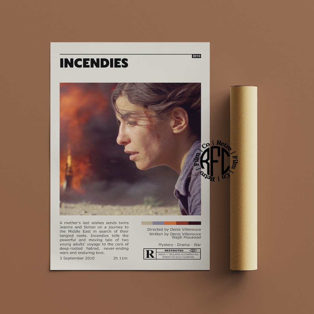Incendies Retro Vintage Poster | Minimalist Movie Poster | Retro ...