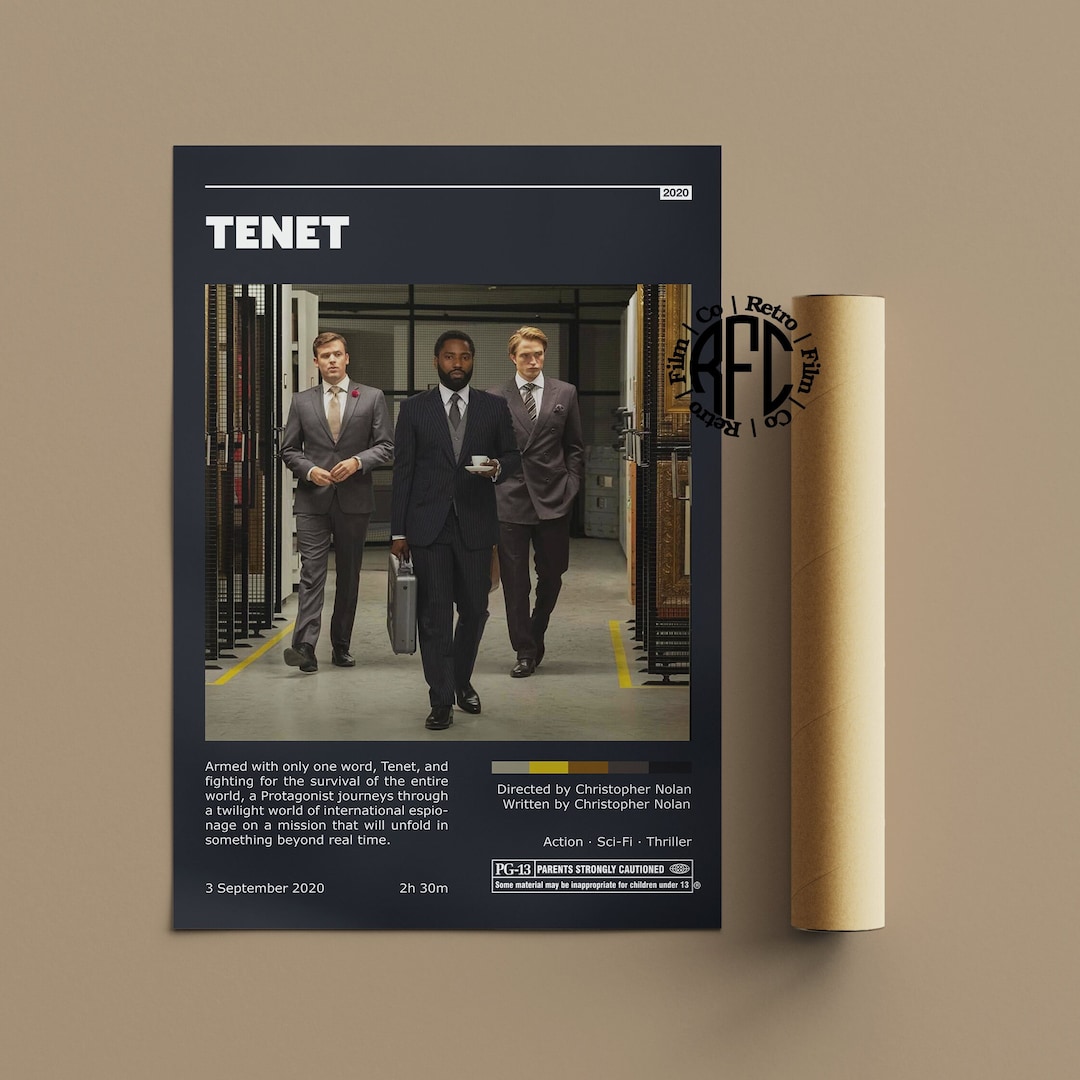 Tenet Retro Vintage Poster | Minimalist Movie Poster | Retro Vintage ...