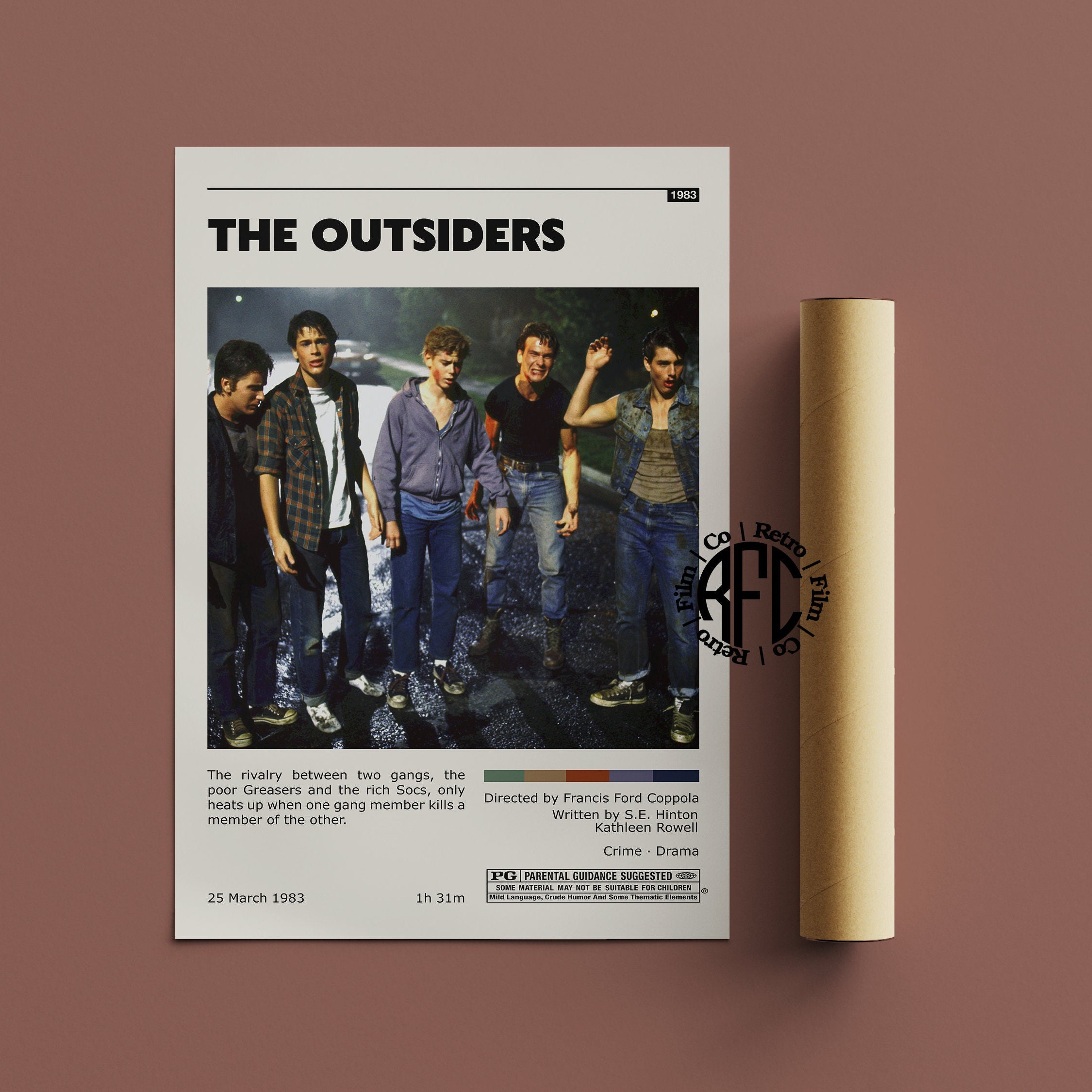 The Outsiders Retro Vintage Poster Minimalist Movie Poster Retro ...