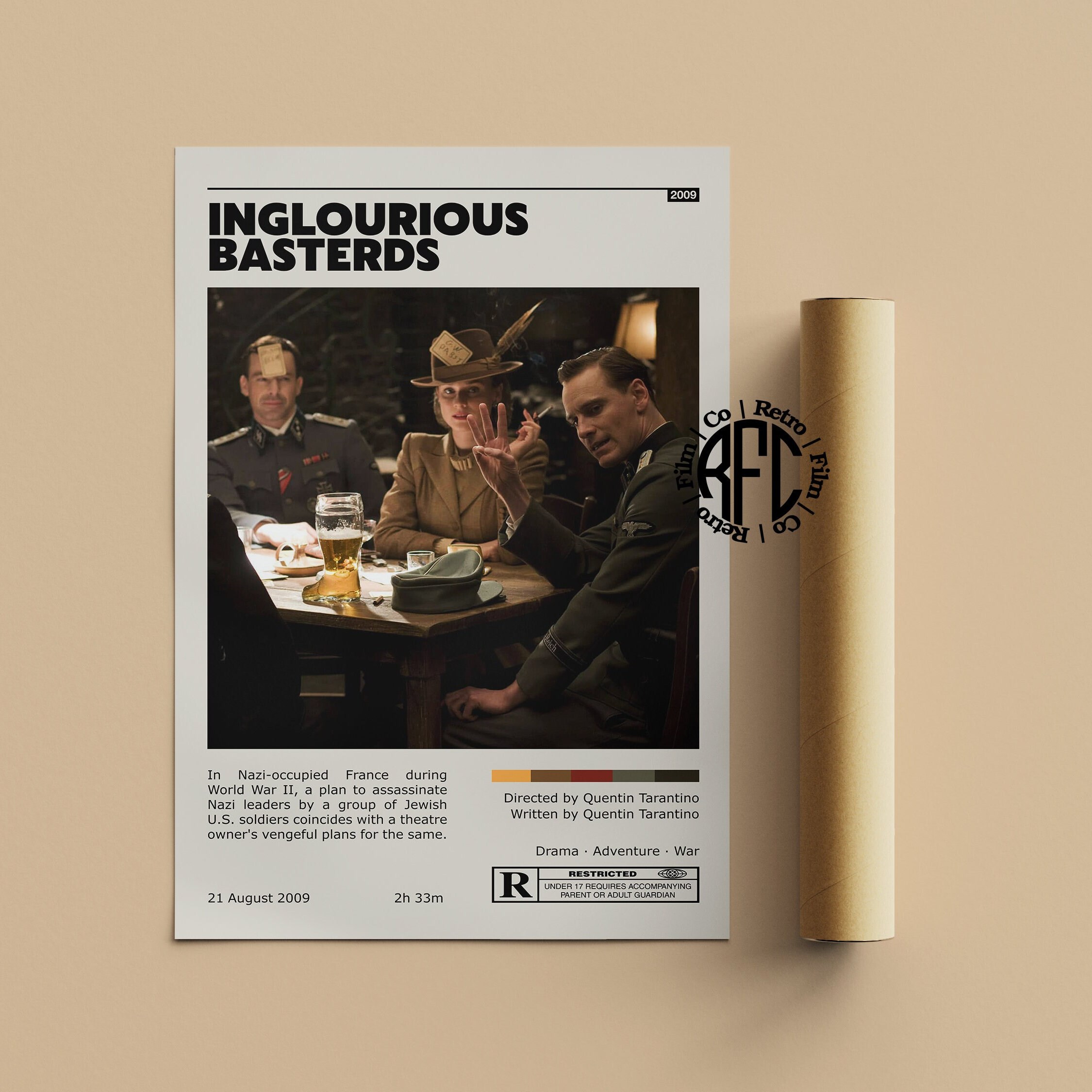 Inglourious Basterds Retro Vintage Poster Minimalist Movie Poster Retro 9726