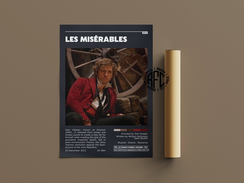 Les Miserables Retro Vintage Poster | Minimalist Movie Poster | Retro ...