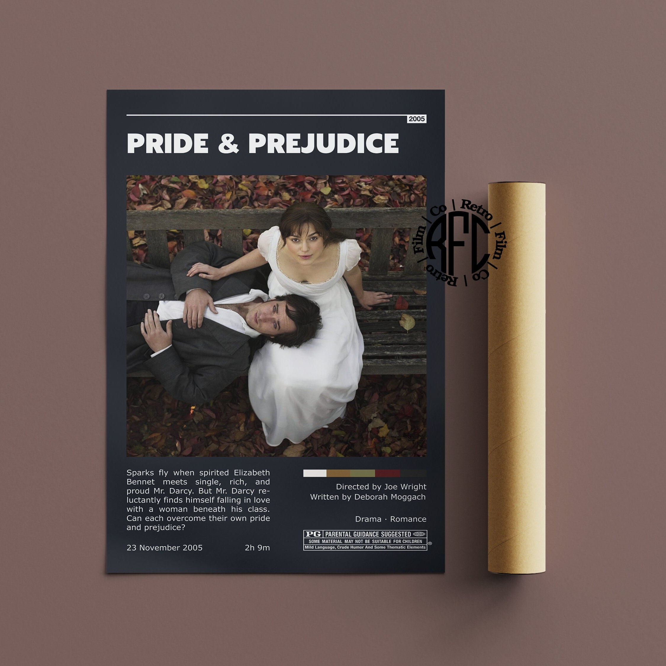Pride and Prejudice Retro Vintage Poster Minimalist Movie Poster Retro ...