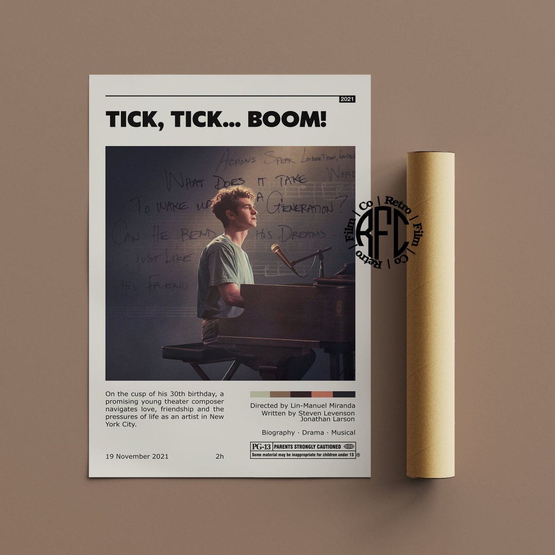 Tick Tick Boom Retro Vintage Poster | Minimalist Movie Poster | Retro ...