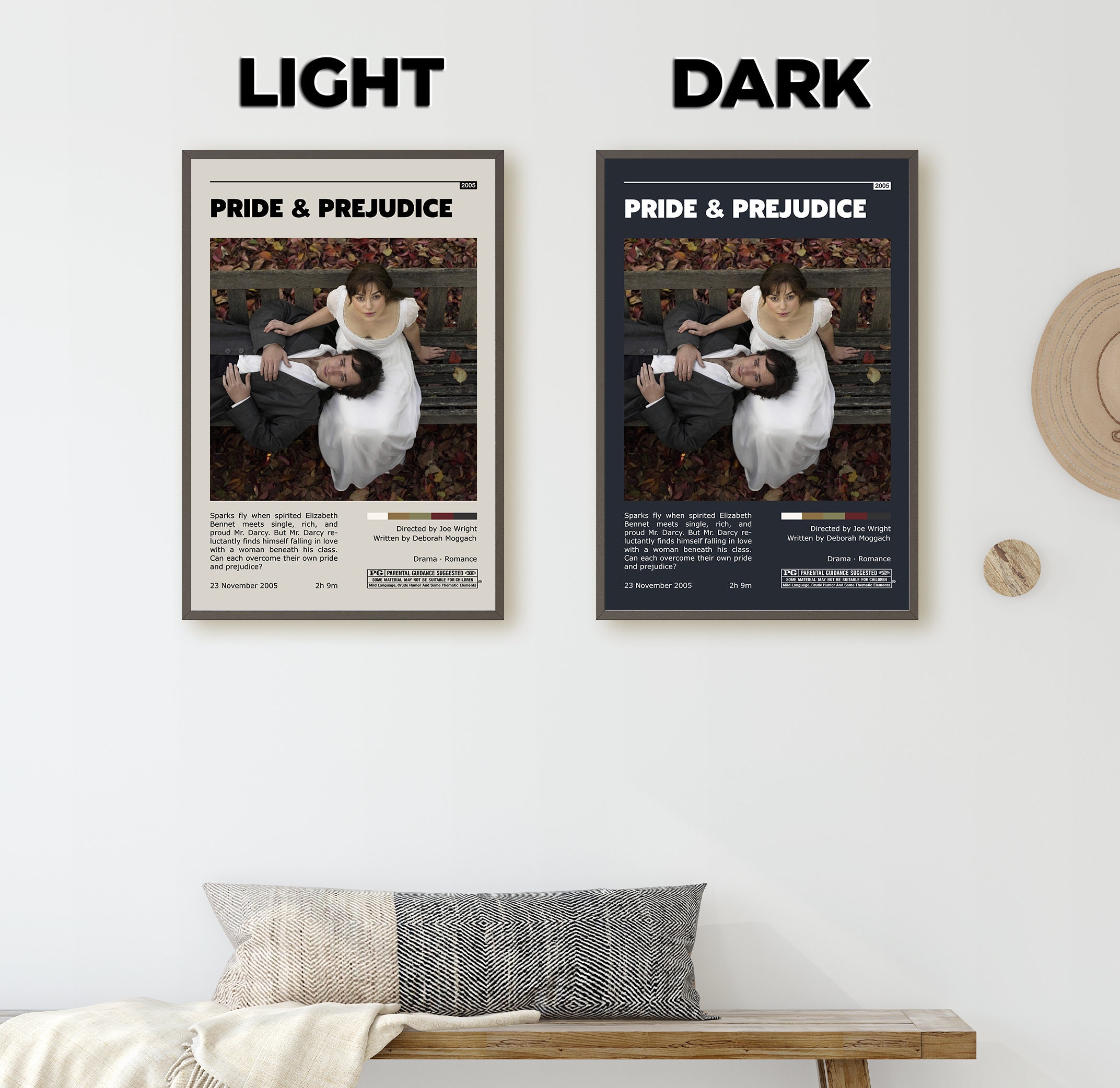 Pride and Prejudice Retro Vintage Poster Minimalist Movie Poster Retro ...