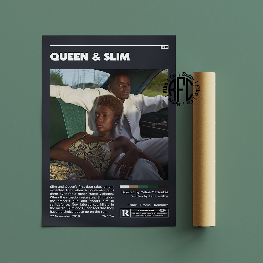 Queen and Slim Retro Vintage Poster | Minimalist Movie Poster | Retro ...
