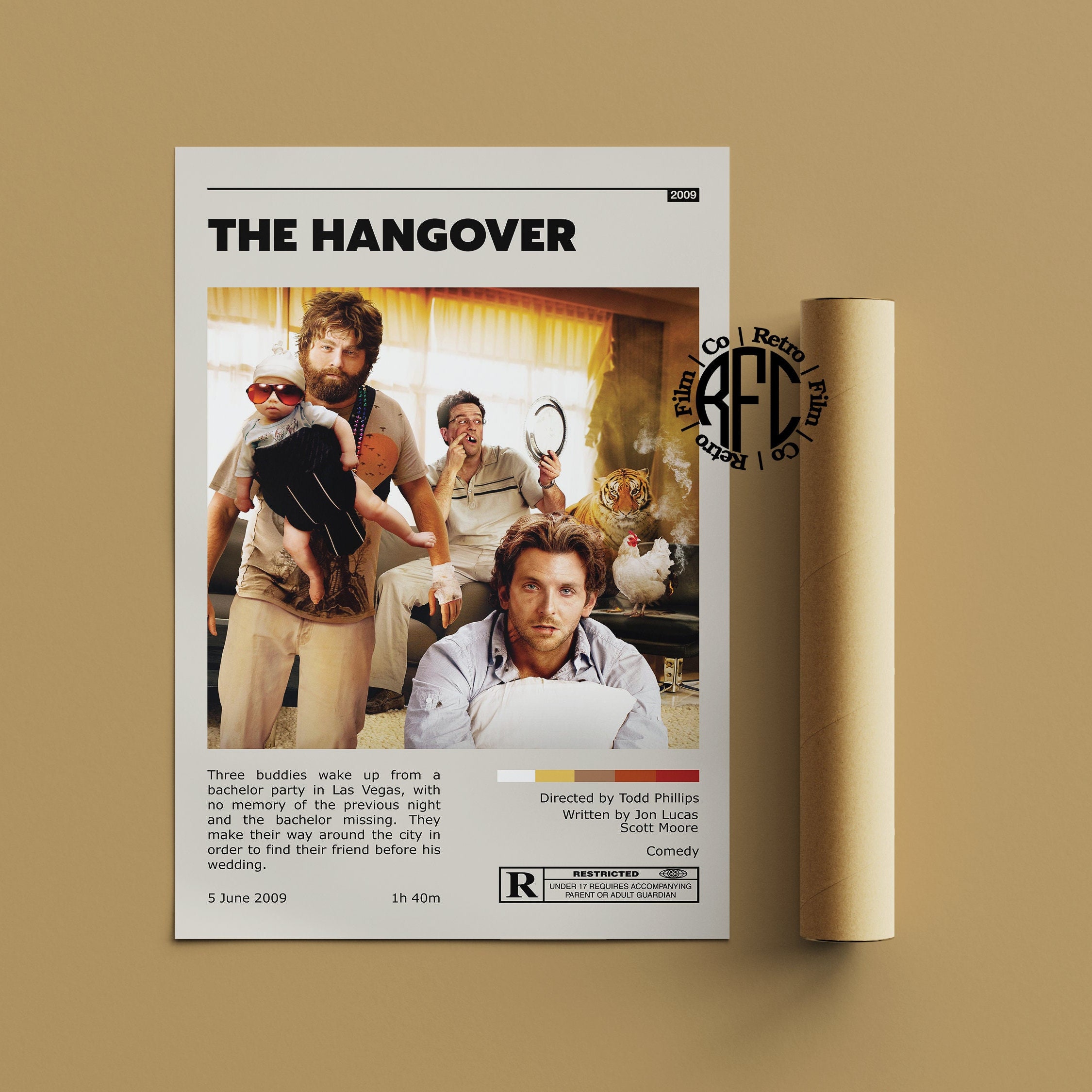 The Hangover Retro Vintage Poster | Minimalist Movie Poster | Retro ...