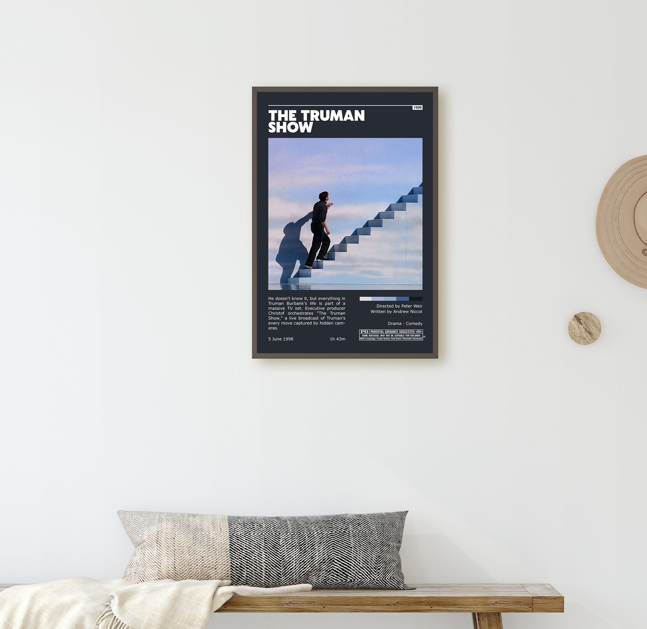 The Truman Show Retro Vintage Poster | Minimalist Movie Poster | Retro ...