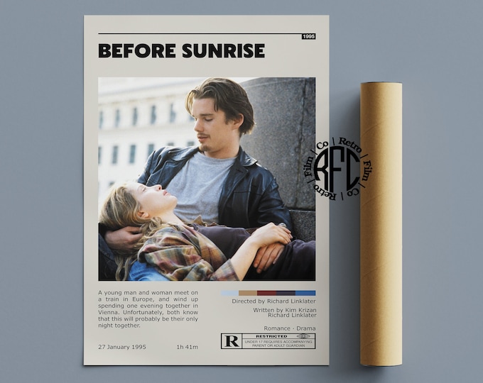 Before Sunrise Inspired Poster Mid Century Modern Poster Minimalist ...