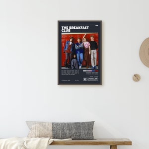 The Breakfast Club Retro Vintage Poster | Minimalist Movie Poster ...
