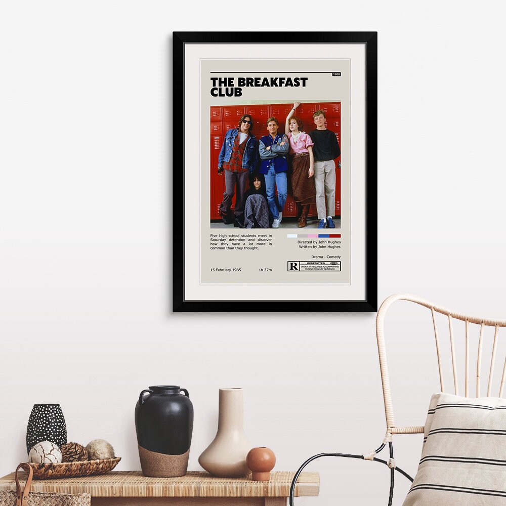 The Breakfast Club Retro Vintage Poster Minimalist Movie - Etsy
