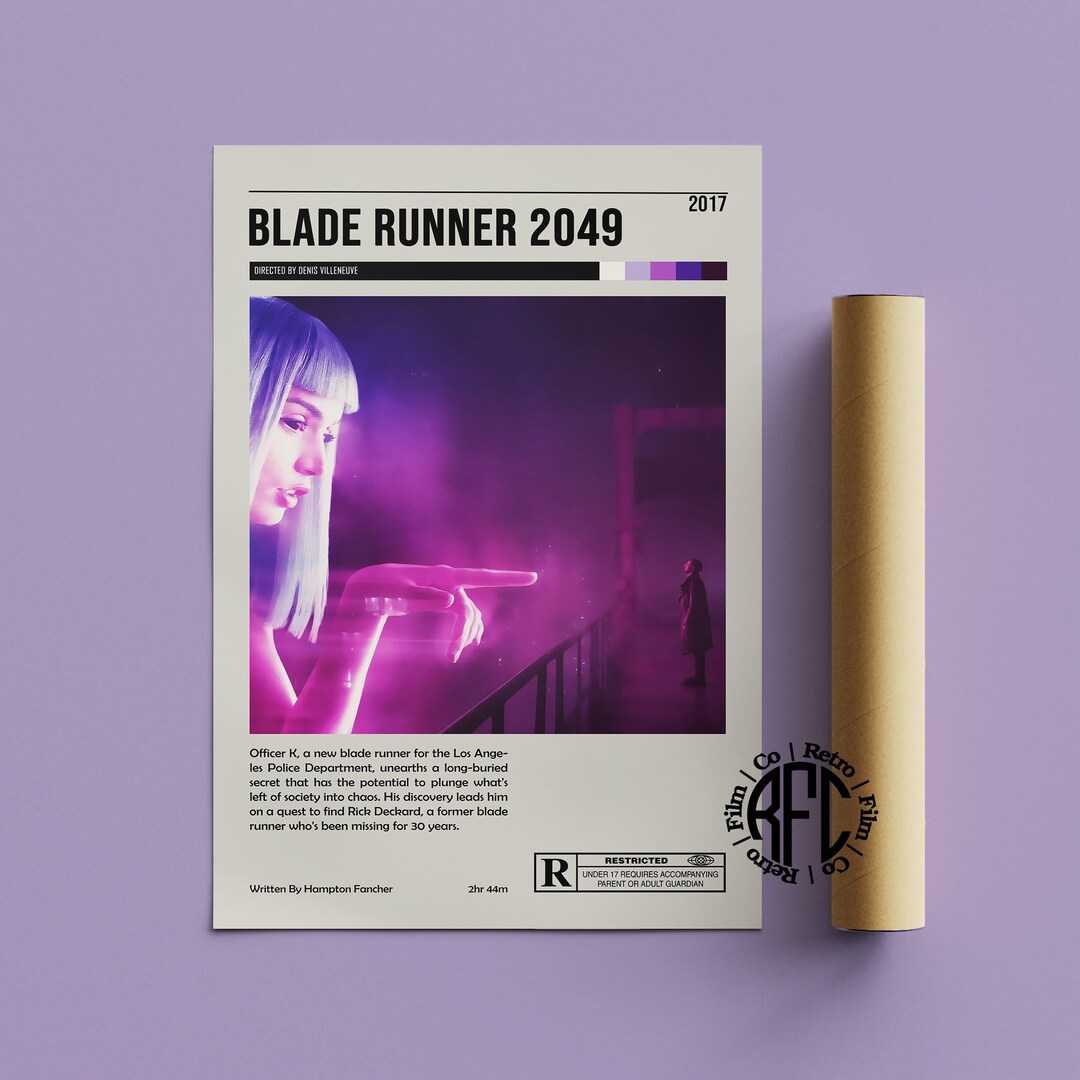 Blade Runner 2049 Retro Vintage Poster | Minimalist Movie Poster ...