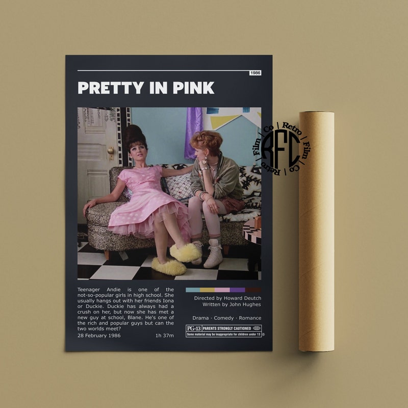 Minimalist Pretty in Pink Movie Poster - Etsy