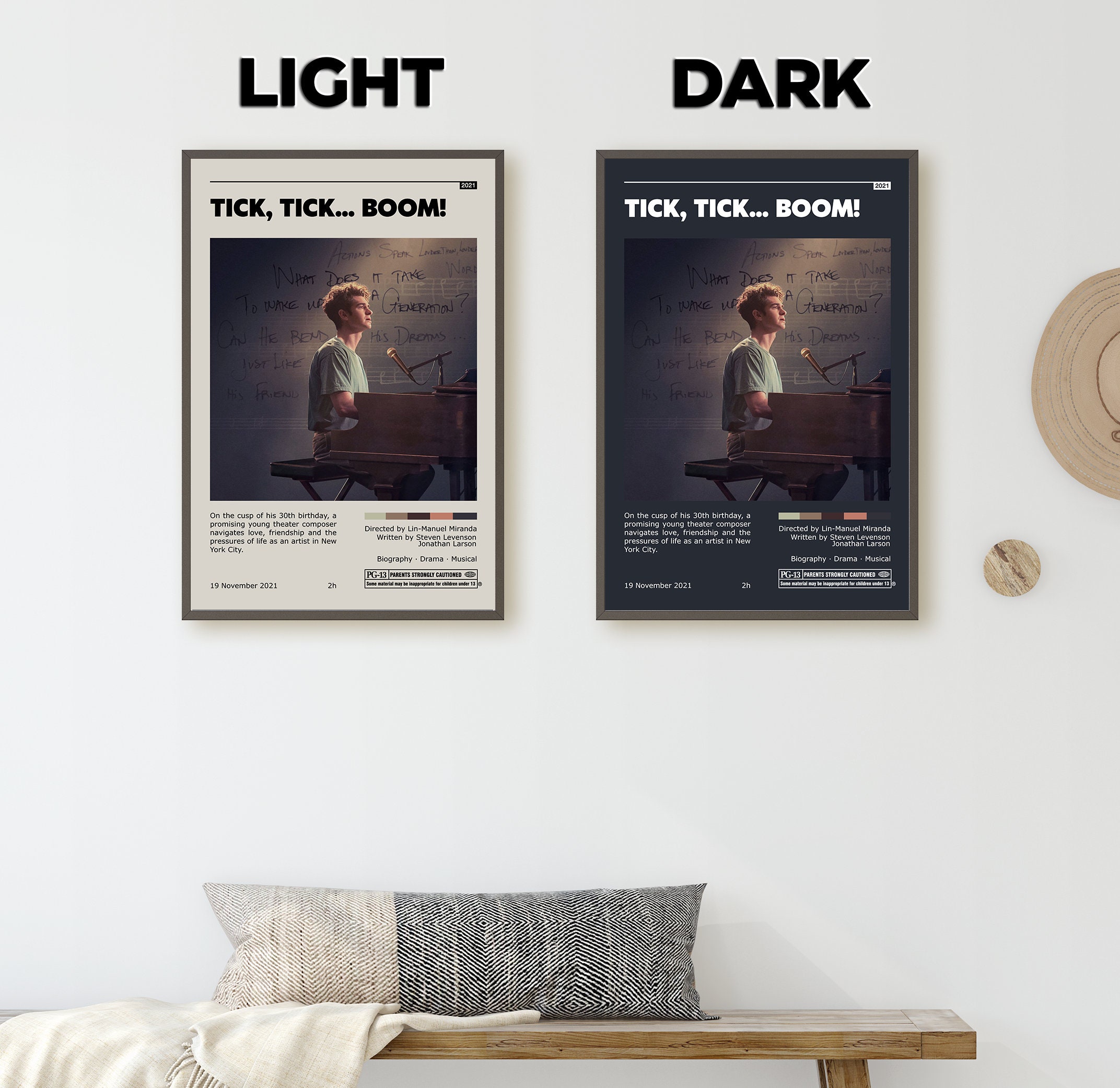 Tick Tick Boom Retro Vintage Poster Minimalist Movie Poster - Etsy