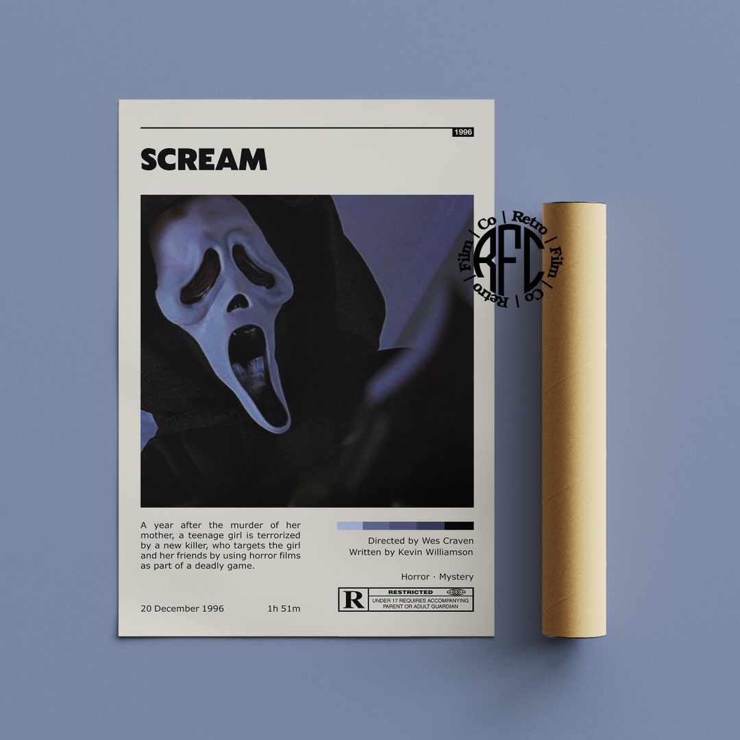 Scream Retro Vintage Poster Minimalist Movie Poster Retro Vintage Art ...