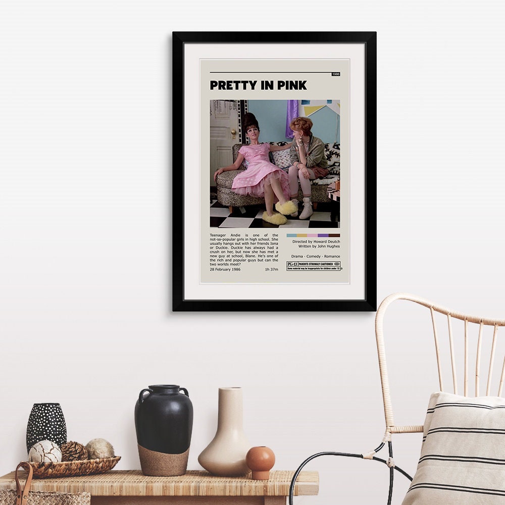 Pretty in Pink Retro Vintage Poster Minimalist Movie Poster - Etsy