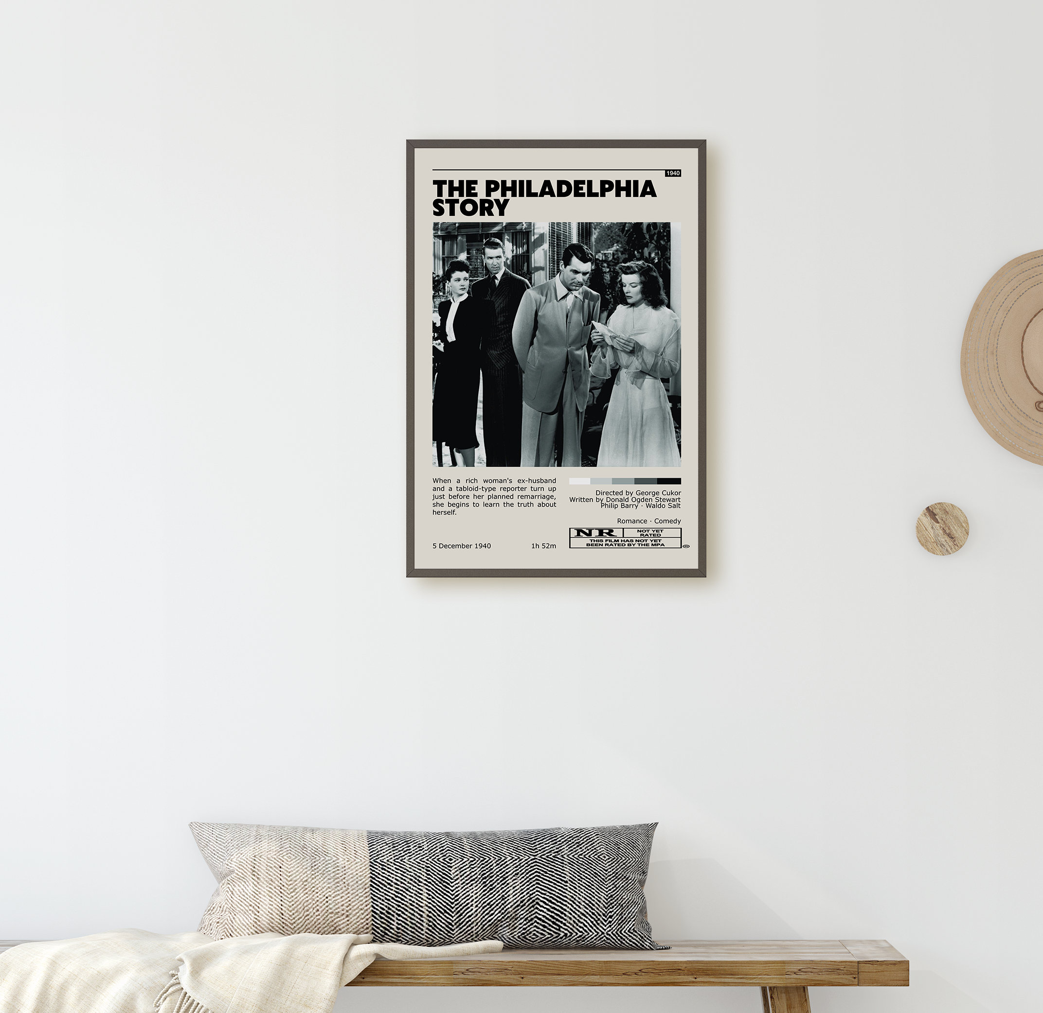 The Philadelphia Story Retro Vintage Poster | Minimalist Movie Poster ...
