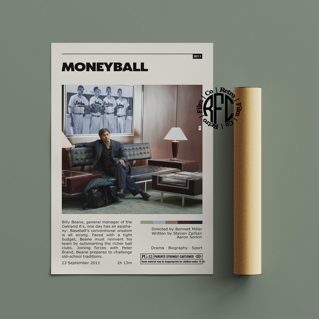 Moneyball Retro Vintage Poster | Minimalist Movie Poster | Retro ...