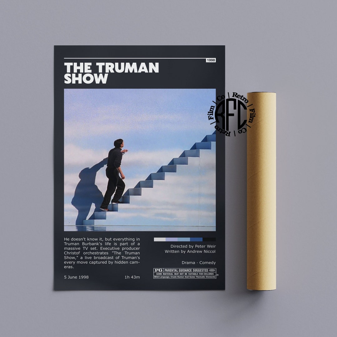 The Truman Show Retro Vintage Poster | Minimalist Movie Poster | Retro ...
