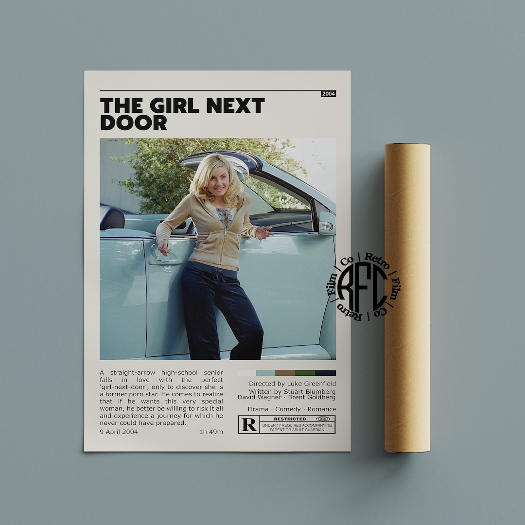 The Girl Next Door Retro Vintage Poster | Minimalist Movie Poster ...