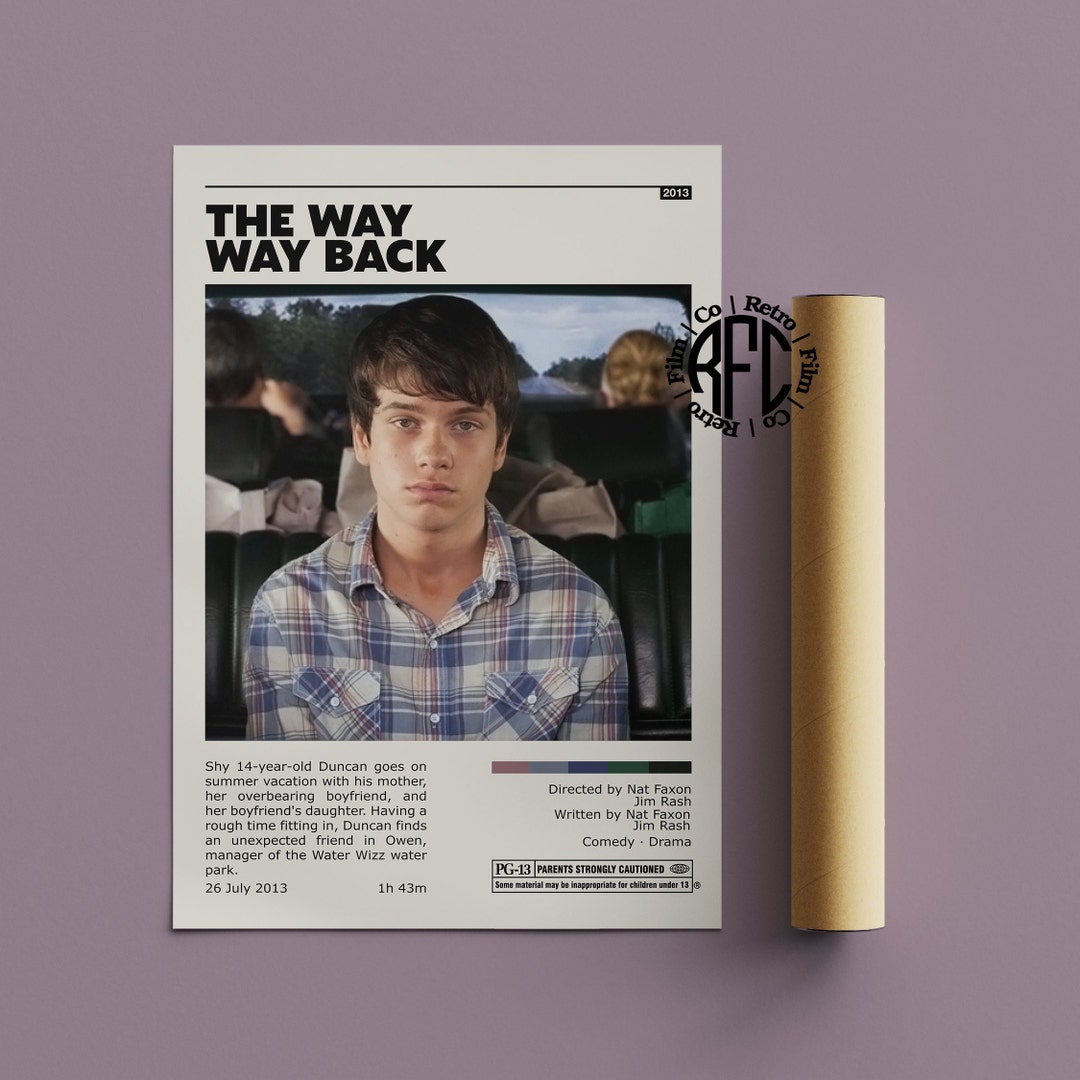 The Way Way Back Retro Vintage Poster | Minimalist Movie Poster | Retro ...