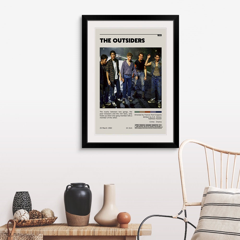 The Outsiders Retro Vintage Poster Minimalist Movie Poster Retro ...