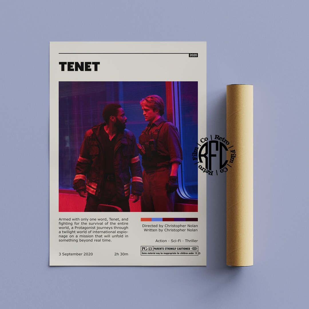 Tenet Retro Vintage Poster | Minimalist Movie Poster | Retro Vintage ...
