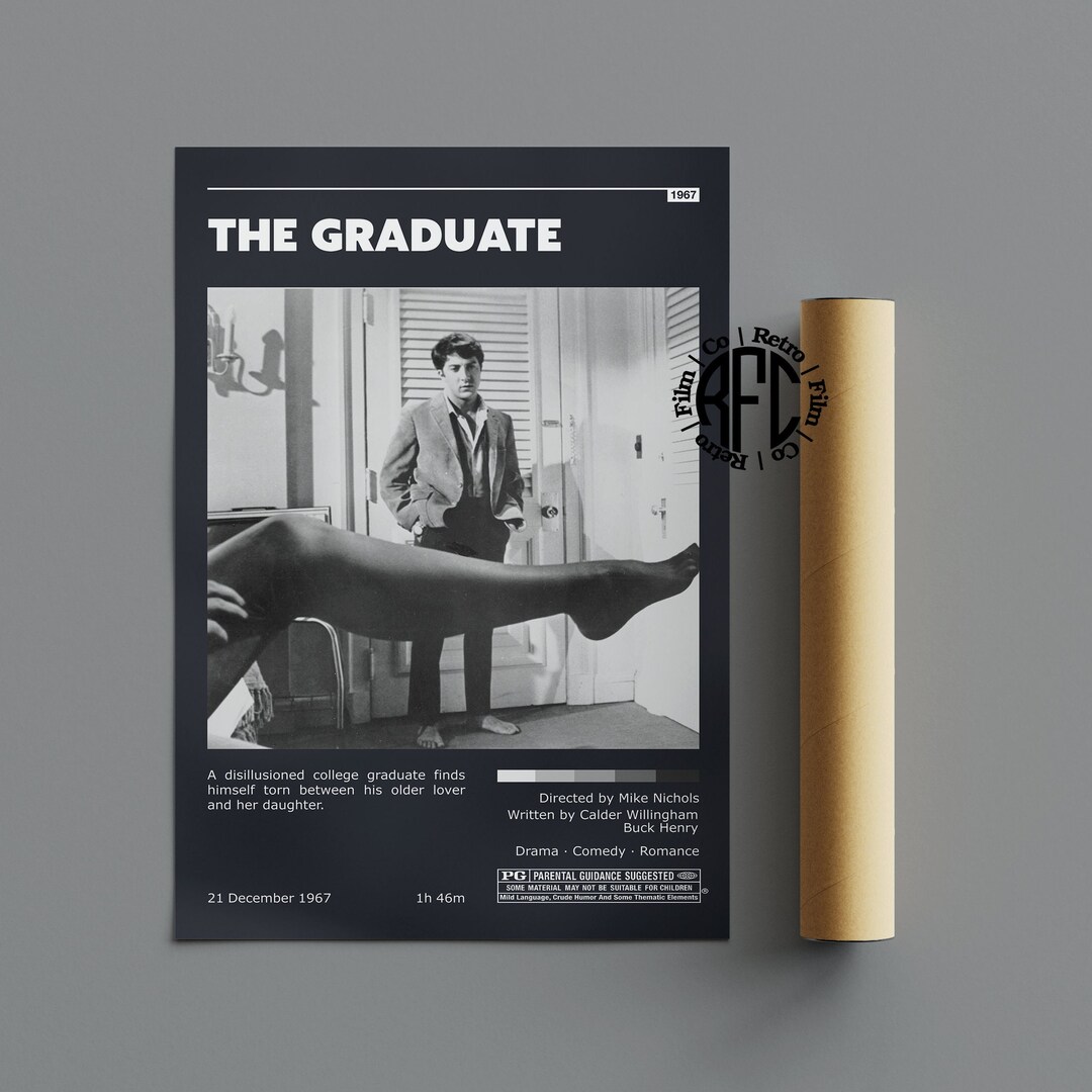 The Graduate Retro Vintage Poster | Minimalist Movie Poster | Retro ...