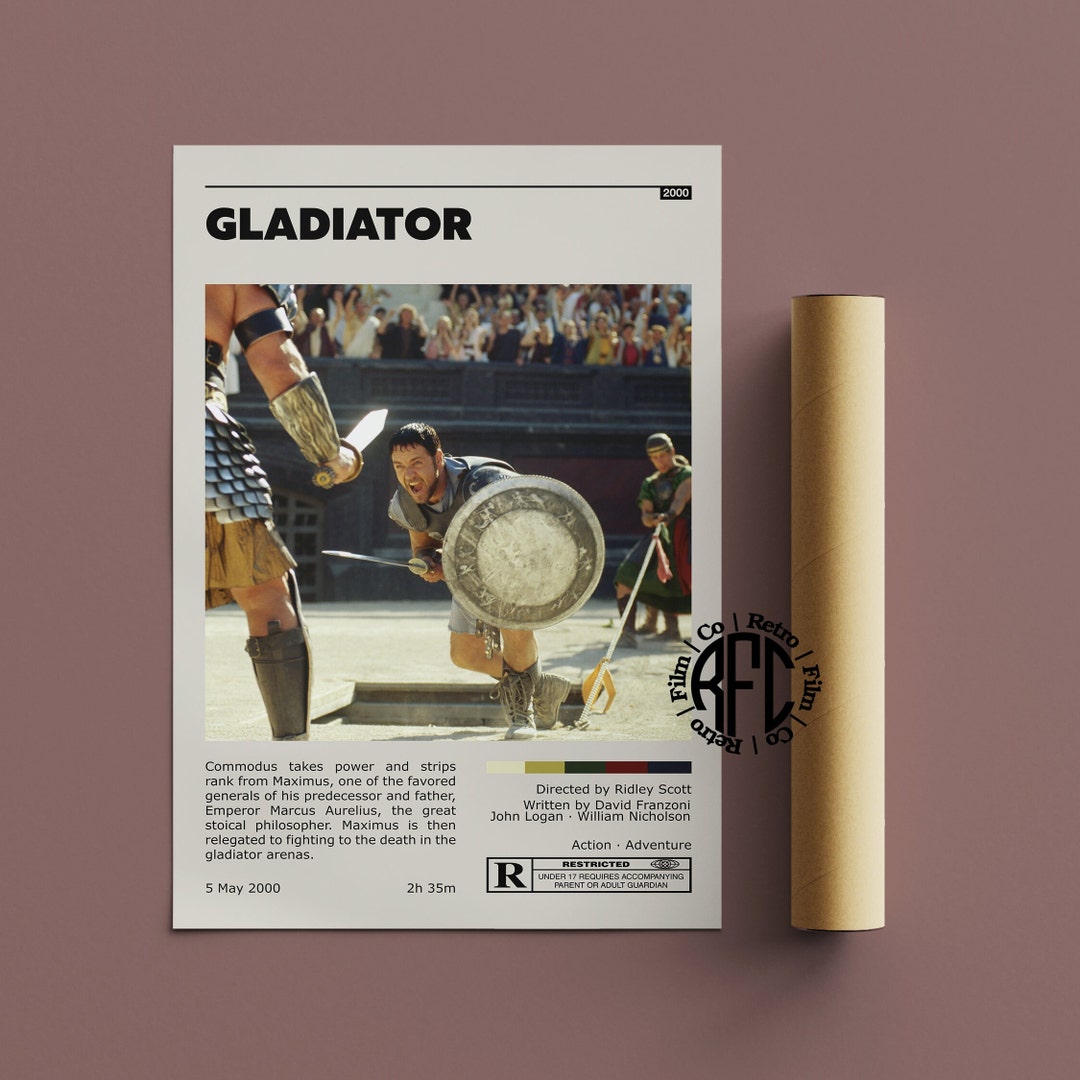 Gladiator Retro Vintage Poster | Minimalist Movie Poster | Retro ...