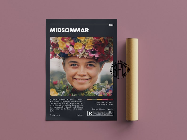 Midsommar Retro Vintage Poster | Minimalist Movie Poster | Retro ...