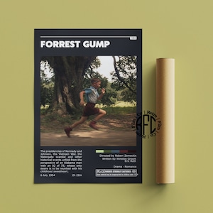 Forrest Gump Retro Vintage Poster | Minimalist Movie Poster | Retro ...