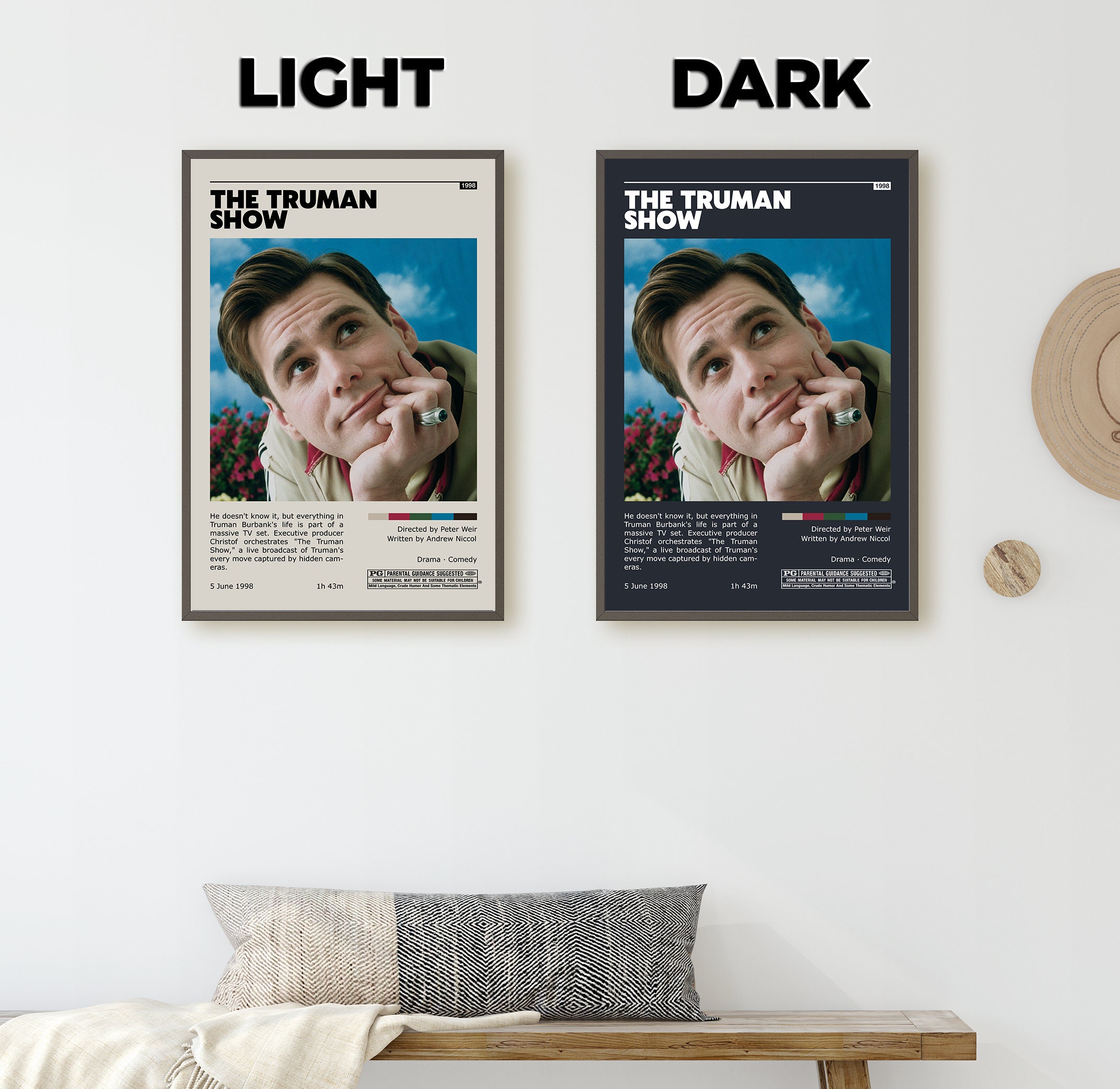 The Truman Show Retro Vintage Poster Minimalist Movie Poster Retro ...