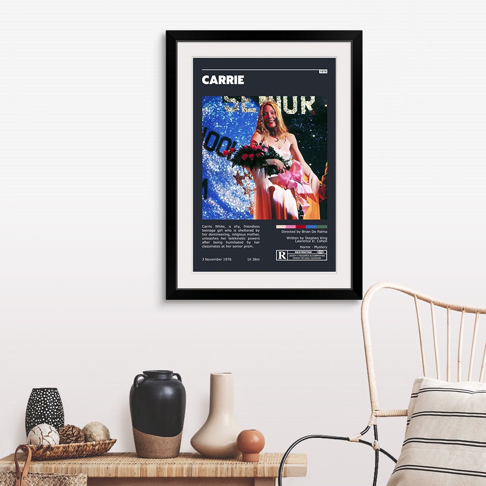 Carrie Retro Vintage Poster Minimalist Movie Poster Retro - Etsy