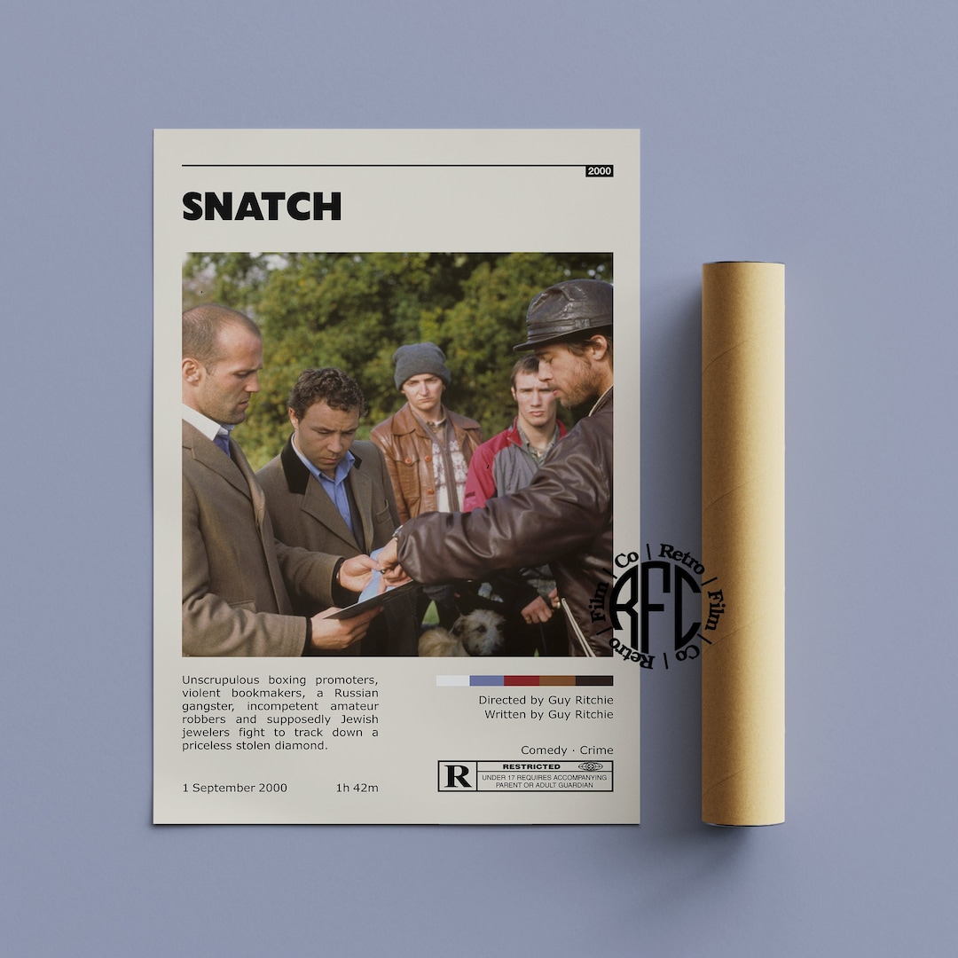 Snatch Retro Vintage Poster | Minimalist Movie Poster | Retro Vintage ...
