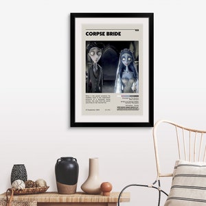 Corpse Bride Retro Vintage Poster | Minimalist Movie Poster | Retro ...