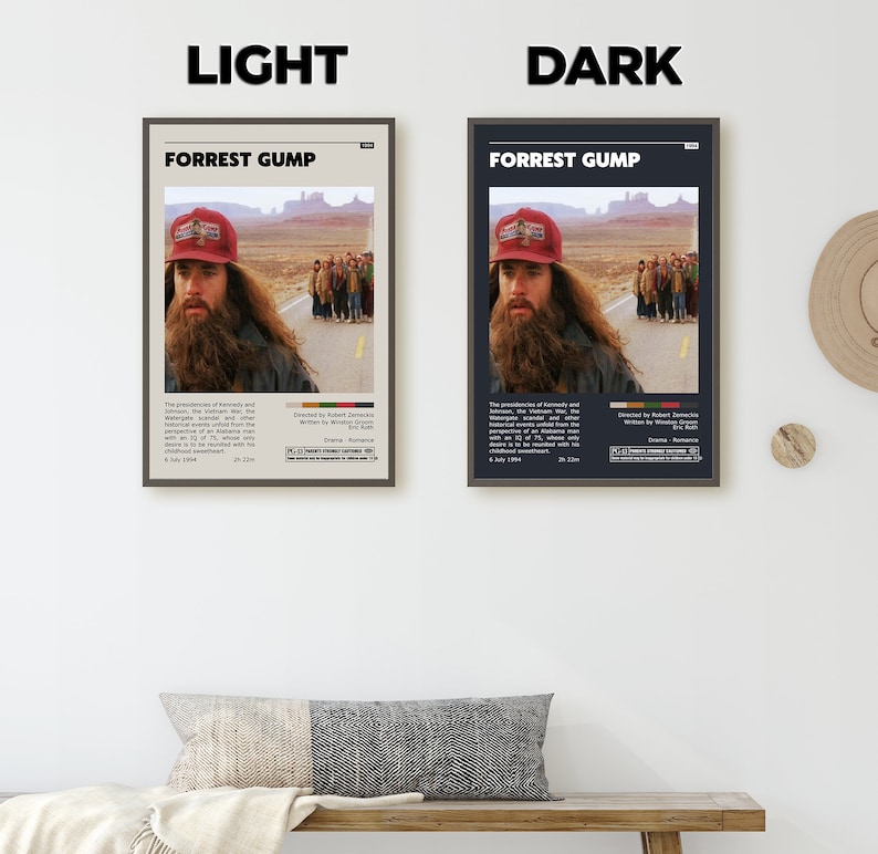 Forrest Gump Retro Vintage Poster | Minimalist Movie Poster | Retro ...