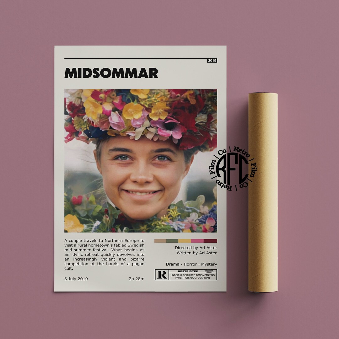 Midsommar Retro Vintage Poster | Minimalist Movie Poster | Retro ...