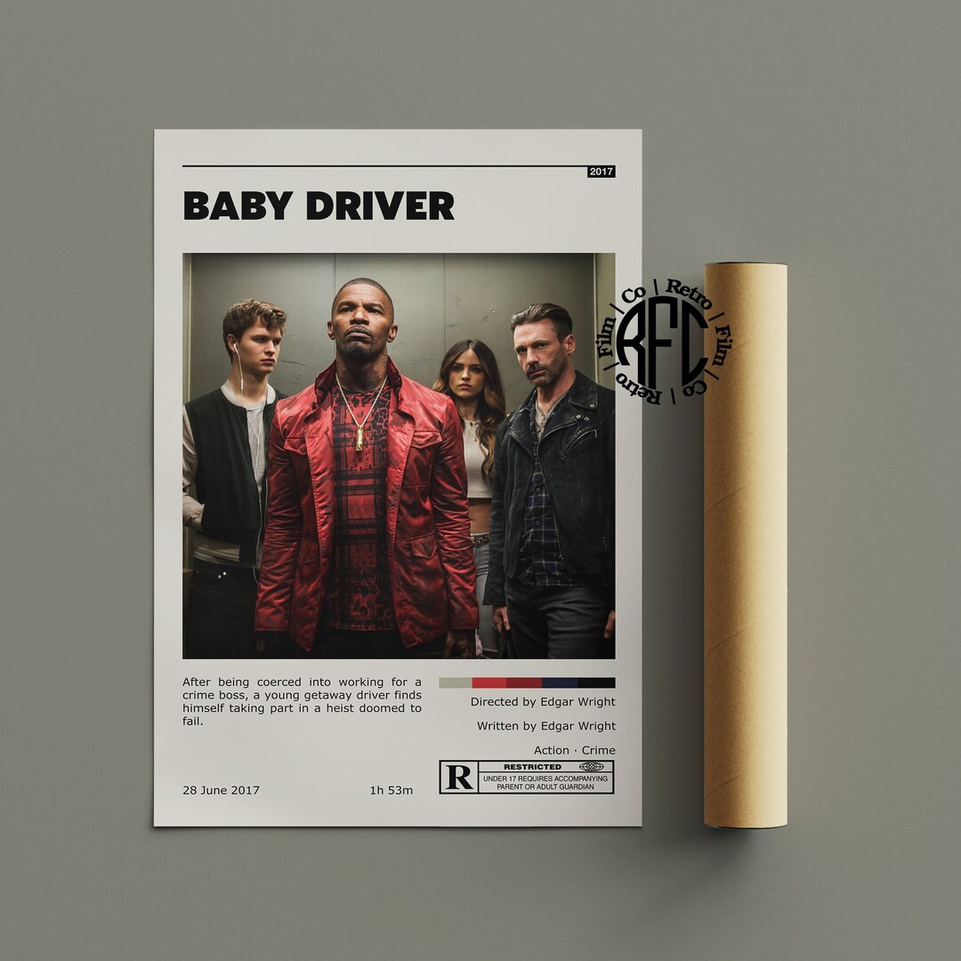 Baby Driver Retro Vintage Poster | Minimalist Movie Poster | Retro ...