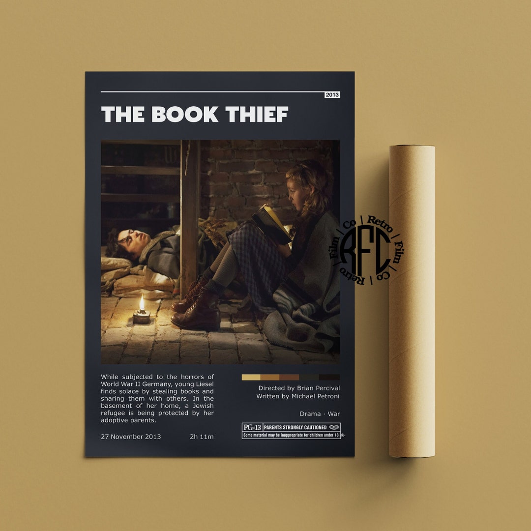 The Book Thief Retro Vintage Poster | Minimalist Movie Poster | Retro ...
