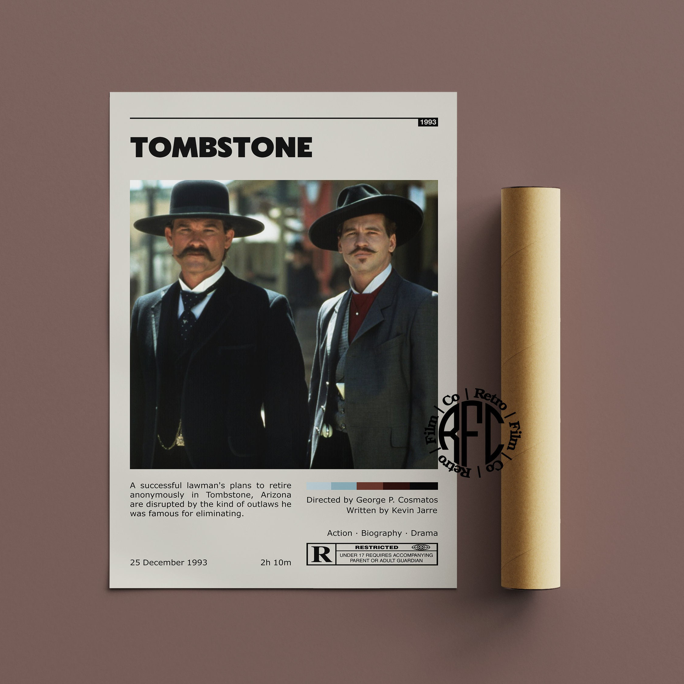 Tombstone Retro Vintage Poster Minimalist Movie Poster Retro Vintage ...