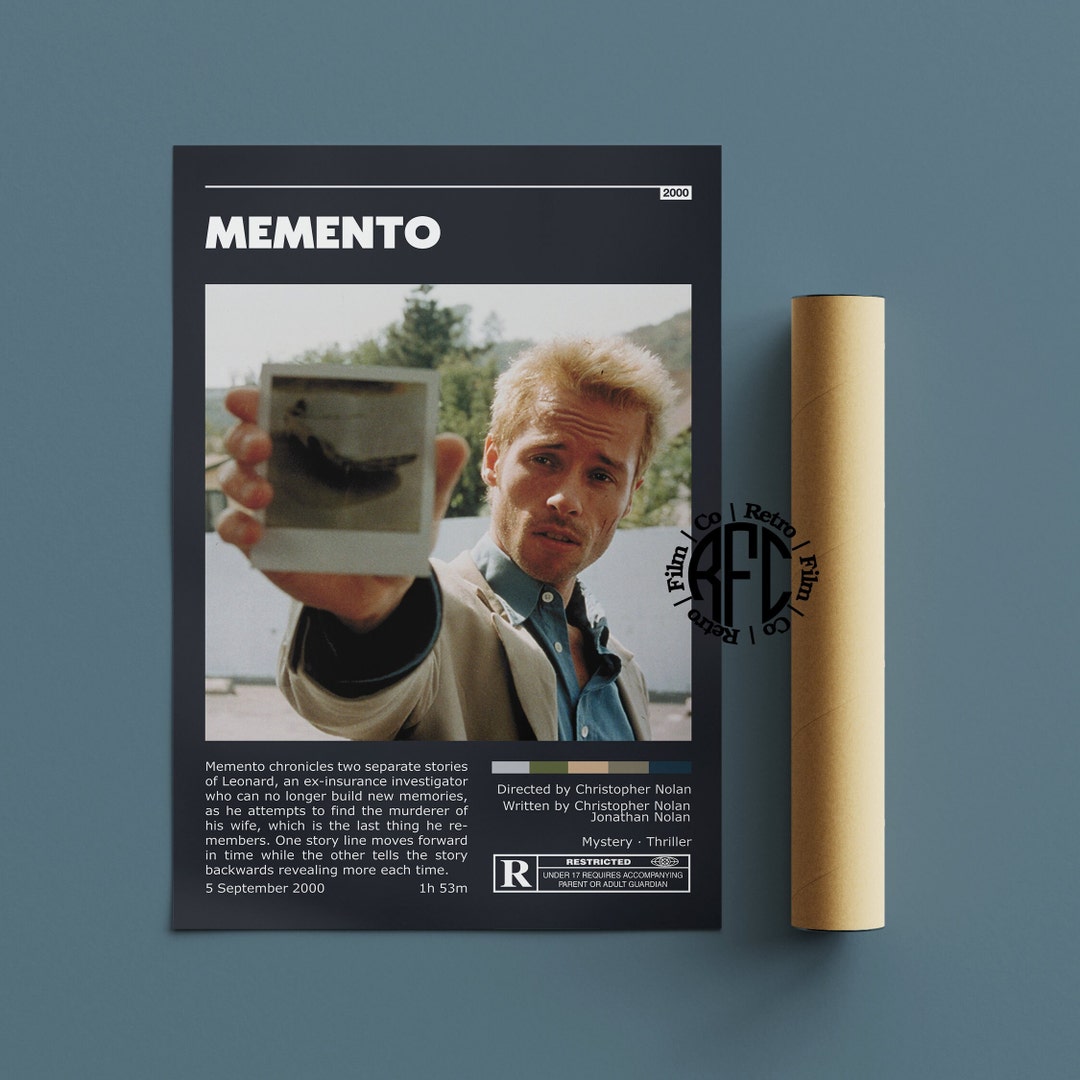 Memento Retro Vintage Poster | Minimalist Movie Poster | Retro Vintage ...