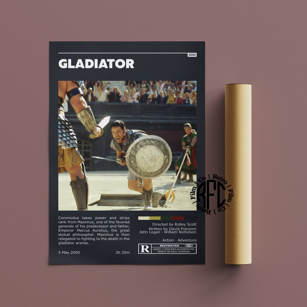 Gladiator Retro Vintage Poster | Minimalist Movie Poster | Retro ...